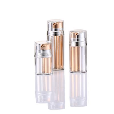 China 2 X 10ml  Plastic Airless Bottle 20ml Double Tube Airless Pump Bottles Skincare Vacuum Bottles for sale