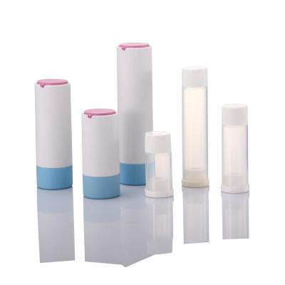 China Custom Printing Plastic Airless Bottle Personal Care Refillable Luxury Airless Pump Bottle for sale
