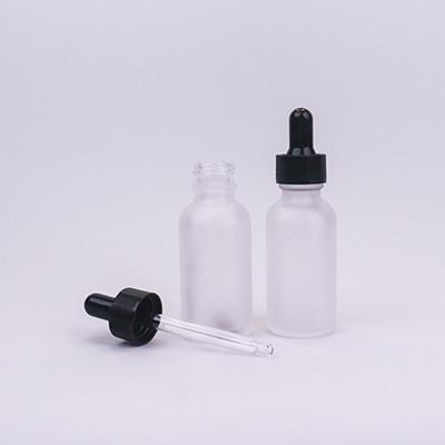 China 20/400 Frosted Dropper Bottles Clear Empty Eye Dropper Bottle Custom Glass Dropper Bottles For Essential Oil for sale