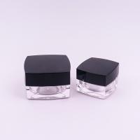 China Square Cosmetic Acrylic Jar Empty Plastic Cosmetic Jars 15g 30g 50g Empty Plastic Cosmetic Jars for sale