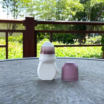 China Flat 75ml Perfume Empty Roll On Bottle Colorful Underarm Deodorant Roller Bottle Container for sale