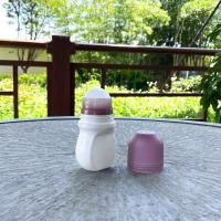 China Flat 75ml Perfume Empty Roll On Bottle Colorful Underarm Deodorant Roller Bottle Container for sale