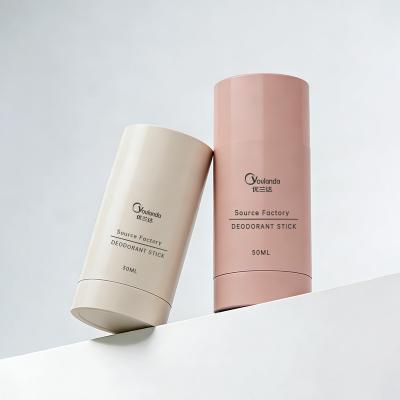 China 75g Deodorant Stick Container Round 50g Makeup Stick Cosmetic 30gBody Balm Packaging for sale