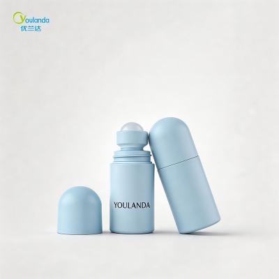 China 50ml Electroplated Roller Bottle PP Silver Roller Bottle For Hair Body Care Custom Printing for sale