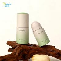 China 75ml Straight Round Plastic Antiperspirant Roller Ball Packaging for Body Care & Sunscreen with Dual-Color Decorative Cap for sale