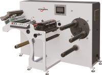 China 350m/Min Automatic Paper Core Cutting Machine  High Speed Rotary Slitter Rewinder for sale