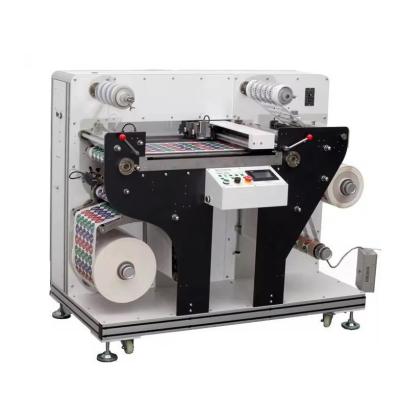 China Media Width 100-330mm Automatic Laser Label Sticker Paper Roll Die Cutting Machine With High Precision Servo Motor for sale