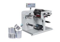 China Automatic Turret Rewinder Slitter Machine for Blank Labels 350mm for sale