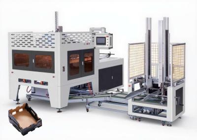 China Automatic Corrugated Carton Fruit Box Adhesive Folding Machine With Collect Box for sale