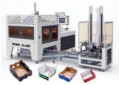 China Fully Automatic Corrugated Box Making Fruit Carton Corrugated Box Folding Machine With Automatic Stacker for sale