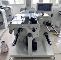 China SR-350 Automatic Turret Type Rewinder Paper Slitter Cut Rewinder Machine For Blank Lables for sale