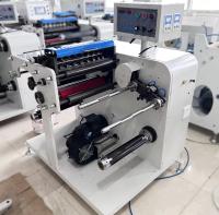China SR-350 Automatic Turret Type Rewinder Paper Slitter Cut Rewinder Machine For Blank Lables for sale