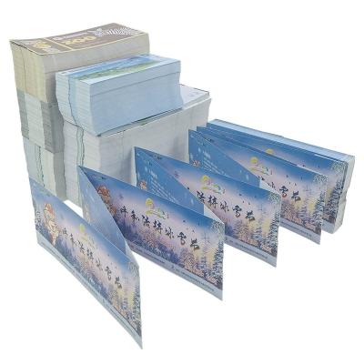 China 110x65mm Zoo Park Thermal Tickets Fan Fold UV Printing for sale