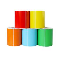China 57x80mm Thermal Self-Adhesive Color Label Rolls for sale