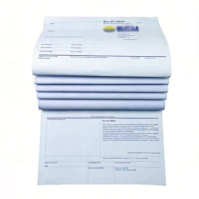 China 6 Part Pre Printed NCR Carbonless 6 Ply Bill of Lading Form Top Side Edge Glued Pad for sale