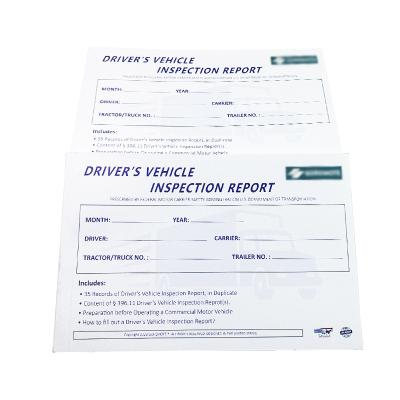 China 2 Part NCR Carbonless Drivers Vehicle Inspection Report Book for sale