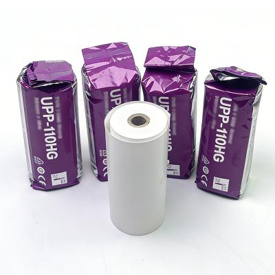 China UPP 110HG High Glossy Ultrasound Thermal Printing Paper Black and White with Coating 110mmx18m for sale