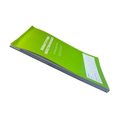 China 8.5x11.5 Inch 3 Ply Pre Printed Carbonless Vehicle Inspection Checksheet Book with Serial Numbers for sale