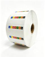China Weekday Color Coded Thermal Adhesive Labels Stickers for sale