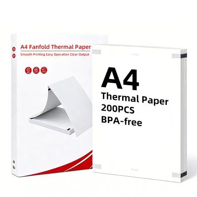 China A4 Fanfold Thermal Paper 200 sheets per stack for homework printing BPA-free for sale