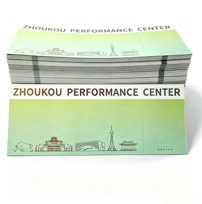 China Cold Stamped Thermal Tickets Fanfold Holographic Color-Shifting Silver Tickets for sale