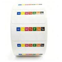 China Weekday Color Coded Thermal Adhesive Labels Stickers for sale