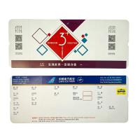 China Thermal Flight Boarding Pass with QR Code UV Printing for sale