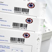 China 3 Part Carbonless Specimen Collection Form with Peel-off Flag Labels for sale