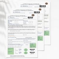 China 3 Part Carbonless Specimen Collection Form with Peel-off Flag Labels for sale