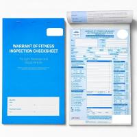 China 2 Part Carbonless Vehicle Inspection Checksheet Book for sale