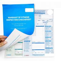China 2 Part Carbonless Vehicle Inspection Checksheet Book for sale