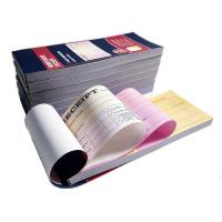 China 3-Part Carbonless Money Rent Receipt Book with Rainbow Printing for sale