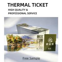 China 200x80mm Museum Tickets Theme Park Tickets Thermal Paper Tickets Perforated Fan Fold UV Printing for sale