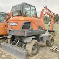 China Doosan DX60W-9 Used 6 Ton Wheel Excavator with 37.9 kW Yanmar Engine and 0.18 m³ Bucket Capacity for sale