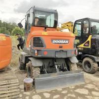 China Doosan DX60W-9 Used 6 Ton Wheel Excavator with 37.9 kW Yanmar Engine and 0.18 m³ Bucket Capacity for sale
