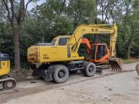 China Komatsu PC150W 15 Ton Used Wheel Excavator 78 KW Intelligent Control 2016 for sale