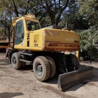 China Komatsu PC150W 15 Ton Used Wheel Excavator 78 KW Intelligent Control 2016 for sale
