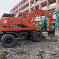 China 15 Ton Used Doosan DH150W-7 Wheel Excavator with 84 kW Power and 0.58 m³ Bucket Capacity for sale