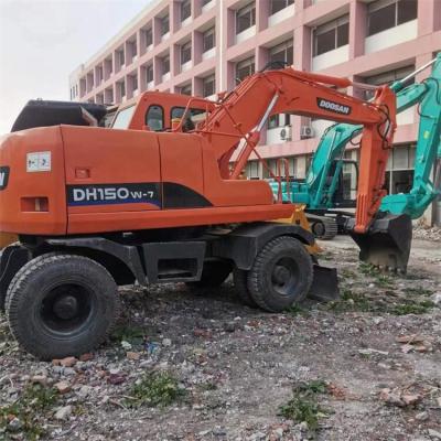 China 15 Ton Used Doosan DH150W-7 Wheel Excavator with 84 kW Power and 0.58 m³ Bucket Capacity for sale