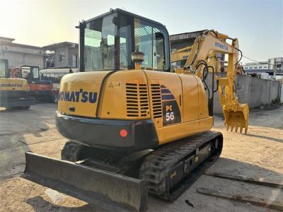 China Komatsu PC56-7 Used Mini Excavator 5.5 Ton 34.5KW Power 2022 Model with 0.22m³ Bucket Capacity for sale