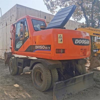 China Doosan DH150W-7 Used Wheel Excavator 15 Ton 84 kW Energy Efficient 2020 Model for sale