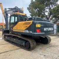 China Used Hyundai R220-9 Hydraulic Crawler Excavator - 22,000 KG Weight, 1.02 m³ Bucket Capacity, 112 KW Cummins Engine for sale