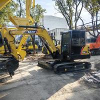 China Sany SY60C Compact Excavator 6 Ton Capacity with ISUZU V2607 Engine and 2.4-4.1 km/h Travel Speed for sale