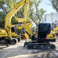 China Sany SY60C Compact Excavator 6 Ton Capacity with ISUZU V2607 Engine and 2.4-4.1 km/h Travel Speed for sale
