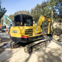 China Sany SY60C Compact Excavator 6 Ton Capacity with ISUZU V2607 Engine and 2.4-4.1 km/h Travel Speed for sale
