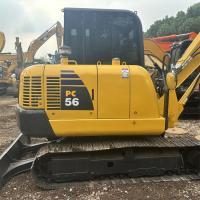 China Used Komatsu 5.5 Ton Digger Second Hand Komatsu PC56 Excavators for sale