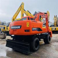 China Used Doosan DH150W-7 Wheel Excavator 15 Ton with 84 kW Engine and 0.58 m³ Bucket Capacity for sale