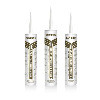 China SS821 Clear Silicone Structural Sealant 300ml Glass Window Glazing Silicone for sale