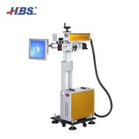 China 20W 30W 50W Production Line Flying Fiber Laser Marking Machine Printer for sale