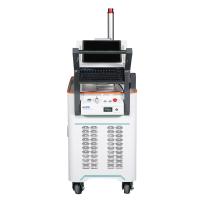 China Handheld Fiber Laser Marking Machine with Trolley System for Heavy Parts Marking for sale
